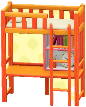 Loft Bed with Desk Price and Color Variations | ACNH - Animal Crossing ...