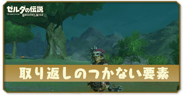 【ブレスオブザワイルド】取り返しのつかない要素【ゼルダBotW】｜ゲームエイト